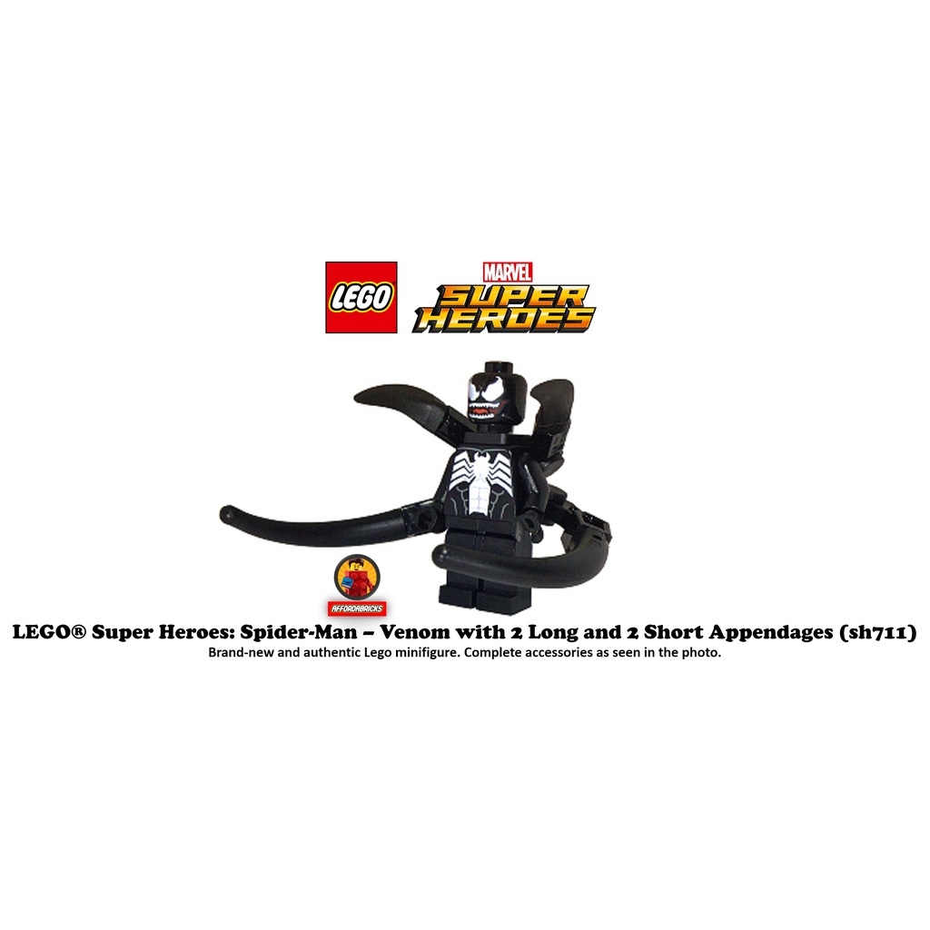 LEGO® Super Heroes: Spider-Man – Venom with 2 Long and 2 Short Appendages (sh711) | Shopee ...