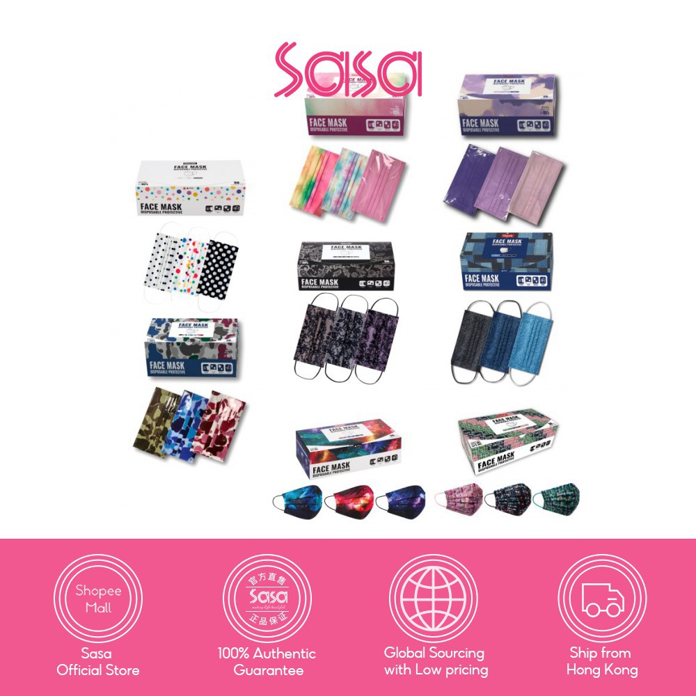 GOVEK ASTM Level 3 Disposable Protective Face Mask 15/30 PCS (Purple ...