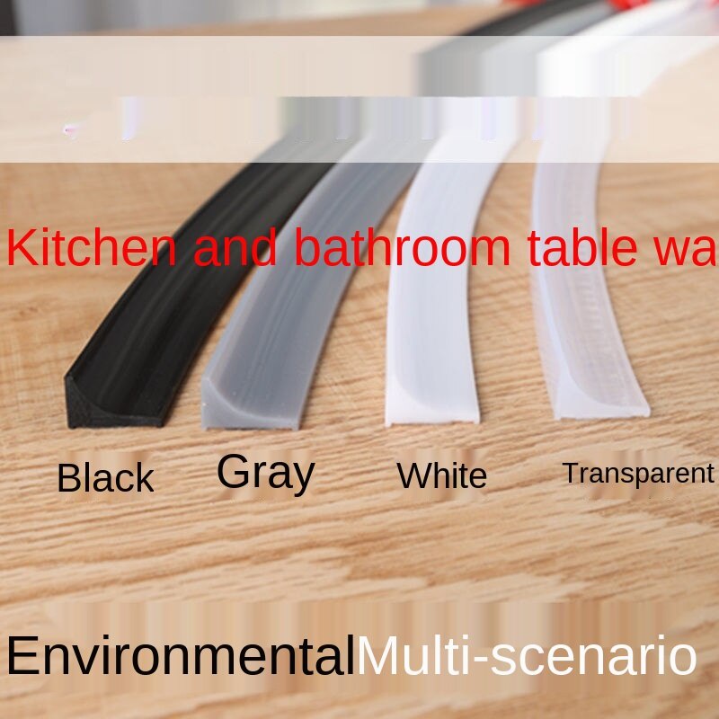 Kitchen Countertop Water Blocking Strip Wash Basin Edge Waterproof ...