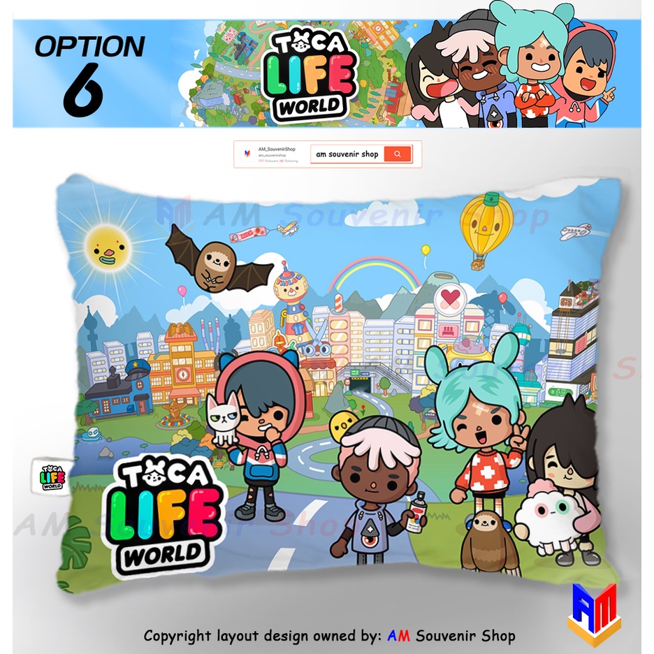 Toca Boca pillow/ toca life world / rita / Zeke / Nari / Leon | Shopee ...