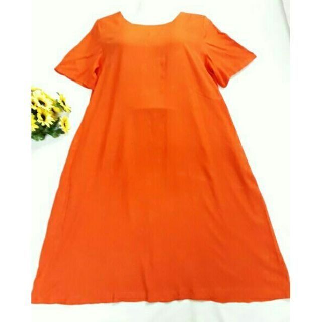 Tole FABRIC OFFICE GIRLFRIEND DRESS (Flax) SIZE TO 70 KG | Shopee ...