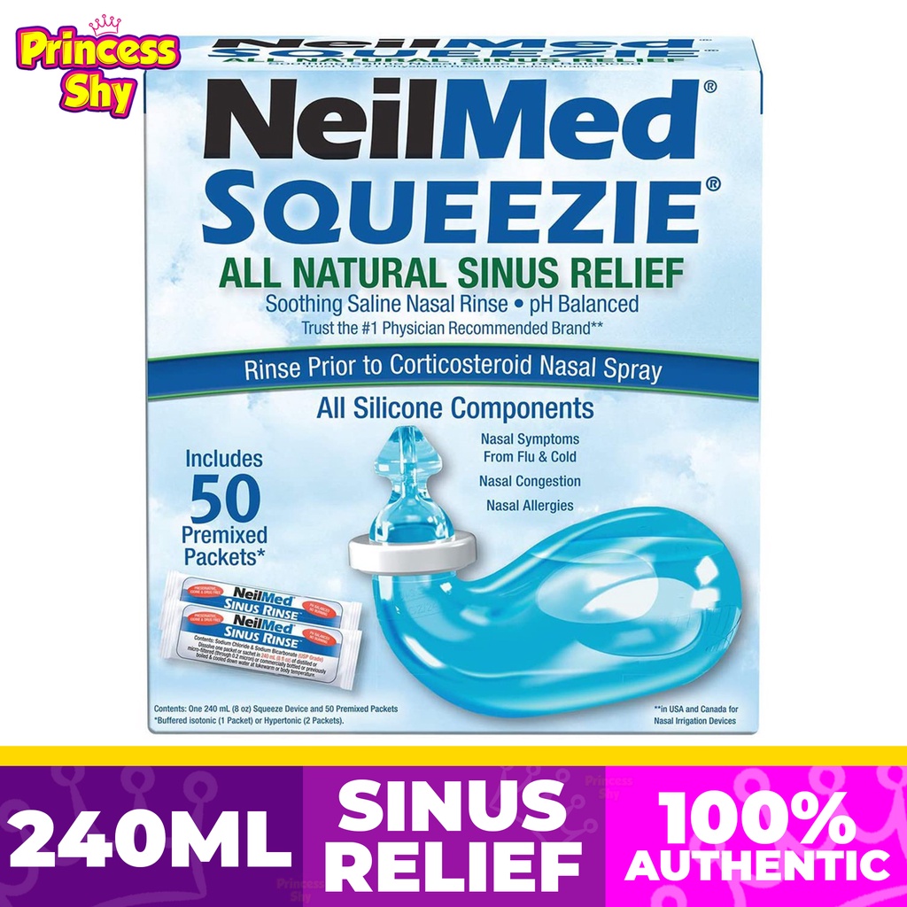 Neilmed Squeezie Saline Nasal Rinse Includes 50 packets | Shopee ...