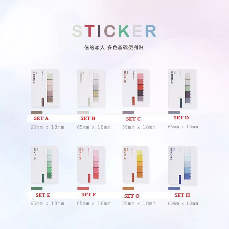 Gradient Pantone Color sticky notes bookmarker | Shopee Philippines