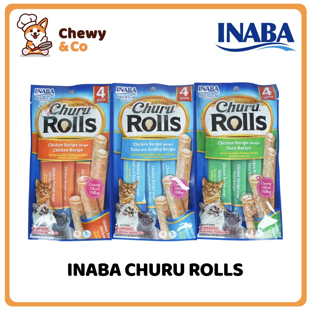 Ciao Inaba Churu Rolls Cat Treats 10g (4 pcs per pack) | Shopee Philippines