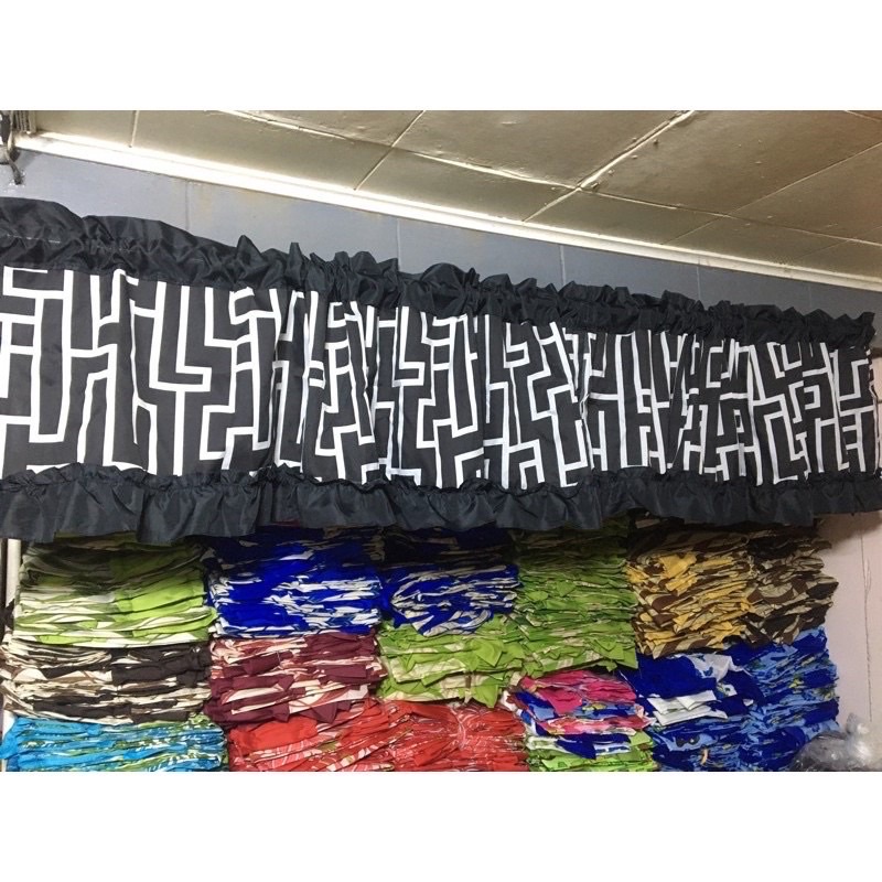 ICON BLACK DESIGN (Window,Valancer,Lababo Curtain) | Shopee Philippines