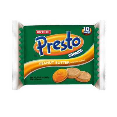 Presto Cream Peanut Butter Sandwich Cookies 30g x 10s | Shopee Philippines