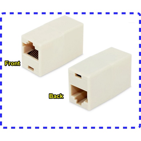 RJ45 Female To Female Network Ethernet LAN Splitter Connector Transfer ...