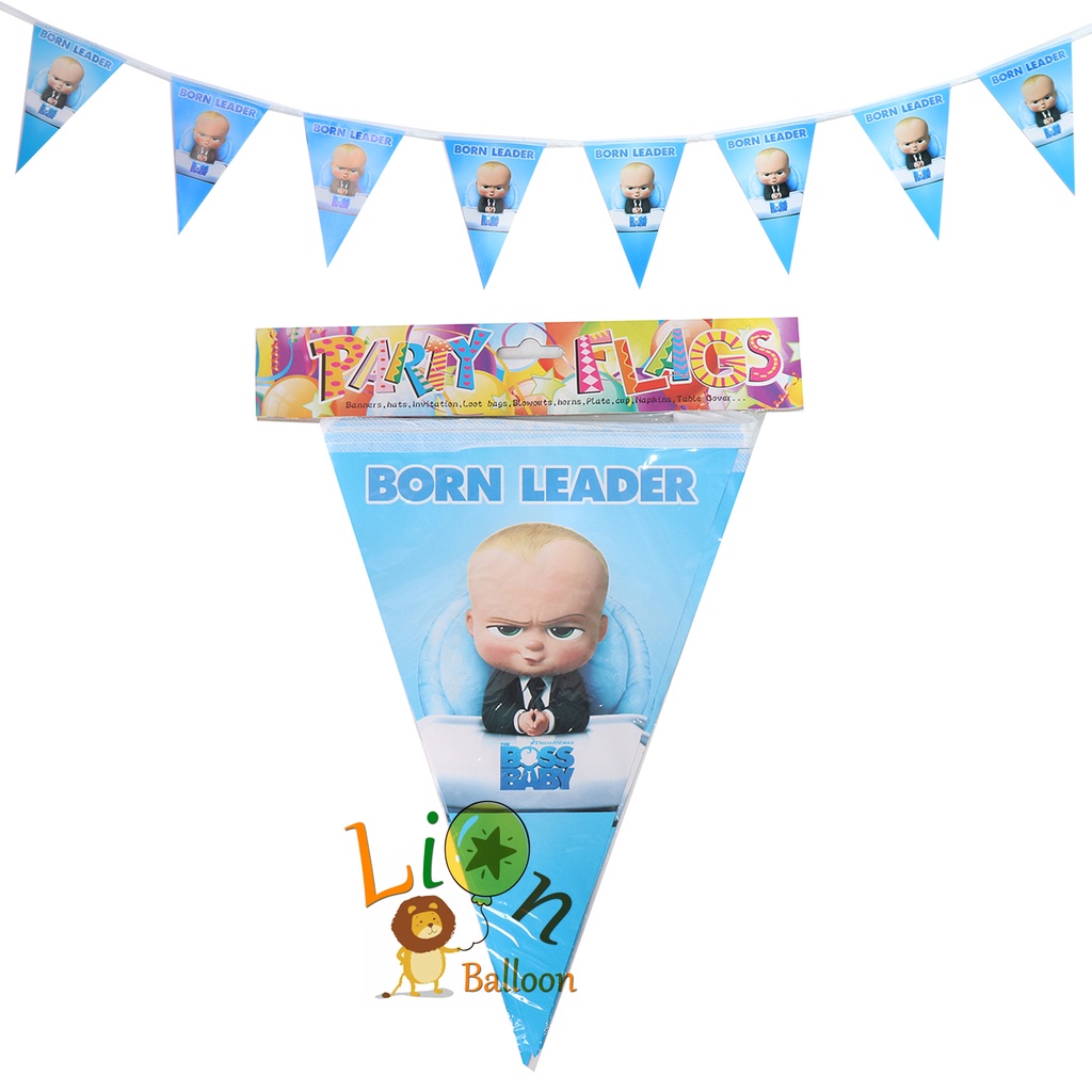 Boss Baby Bandiritas 3meter 10pcs flags Boss Baby Party supplies Kids ...