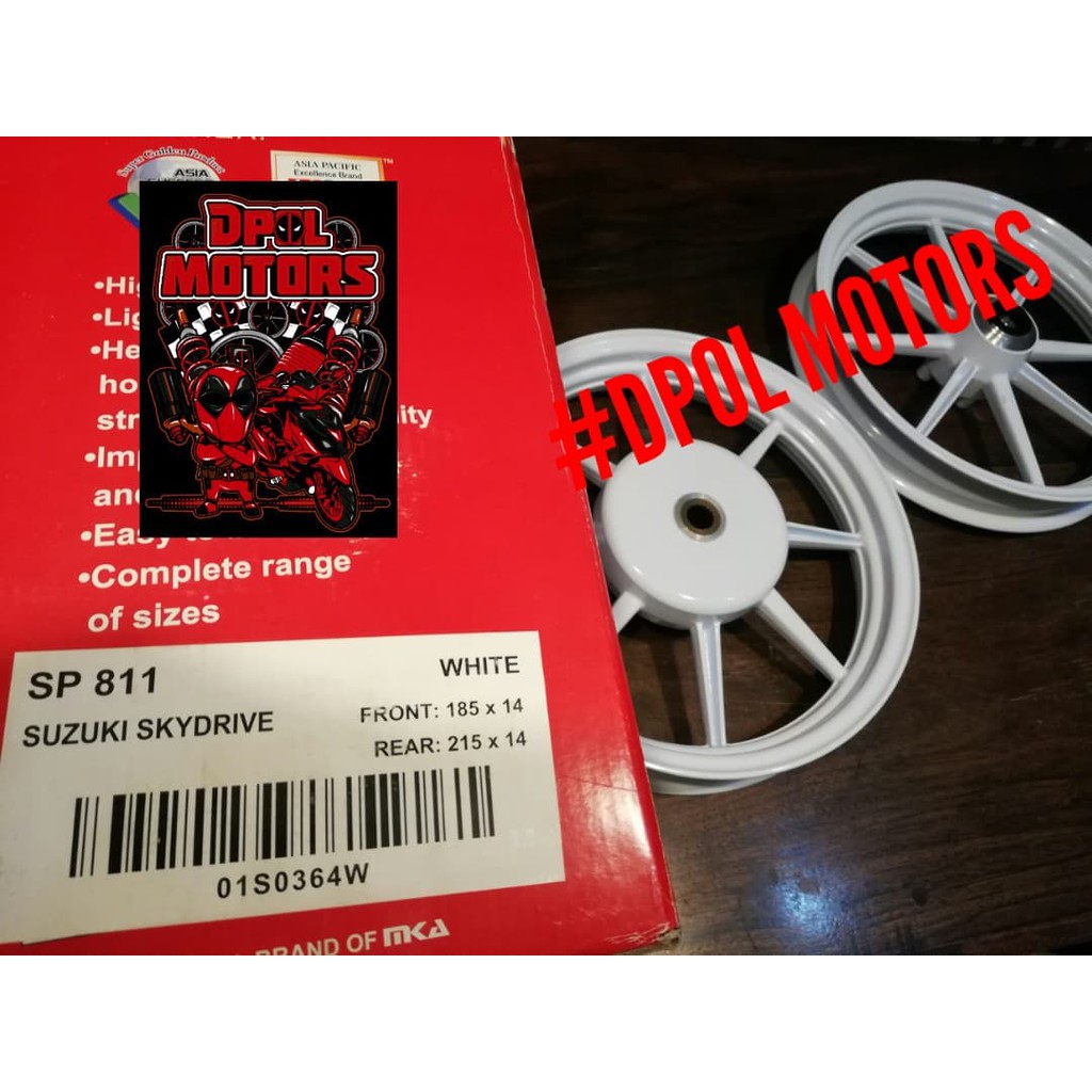 Racing Boy Mags RB8 for Skydrive White | Shopee Philippines