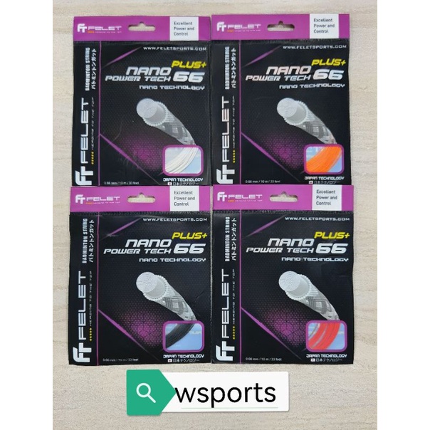 Original FELET Nano Power Tech 66 Plus Badminton Strings | Shopee ...