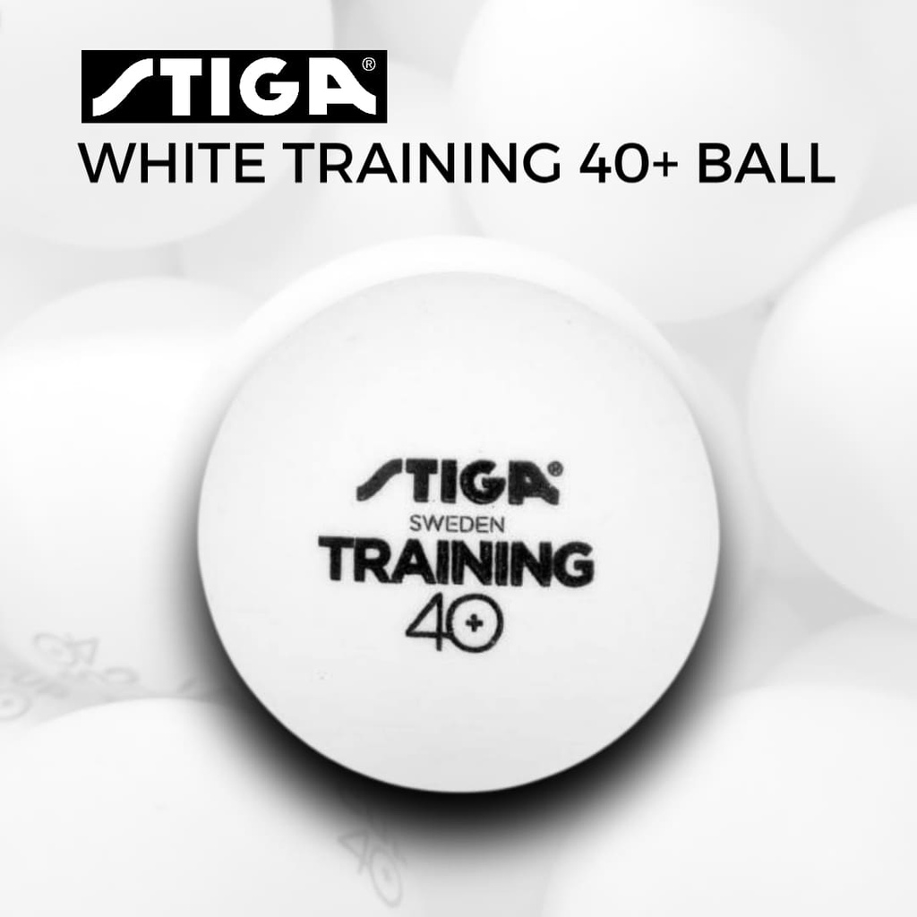 STIGA Training 40+ White Polyball Plastic Pack of 30pcs Table Tennis ...