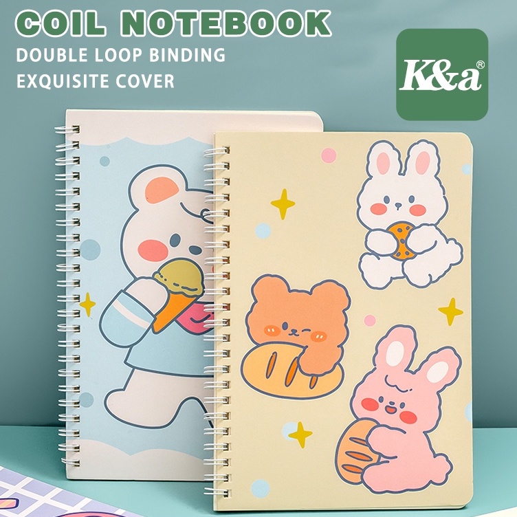 K&A 4 Pcs A5 Notebook School Stationery And Office Supplies Student ...