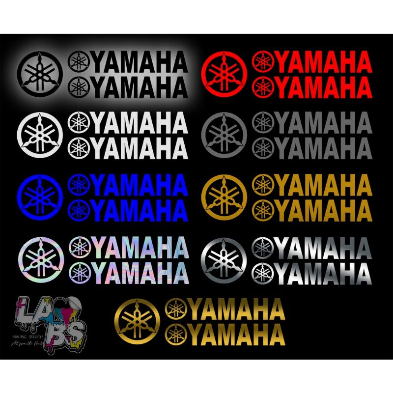 YAMAHA logo sticker set cutout free 1big circle logo | Shopee Philippines
