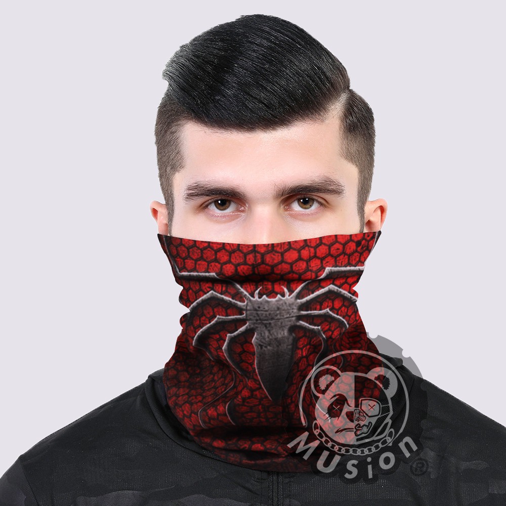 Musion Red Spider Anti Dust UV Buff Bandana Head Scarf Mask | Shopee ...