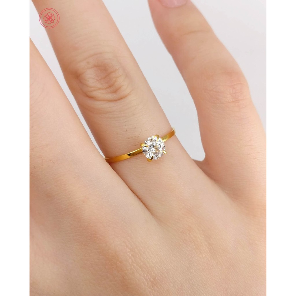 COD PAWNABLE 18k Saudi Gold Minimalist Engagement Synthetic Russian ...