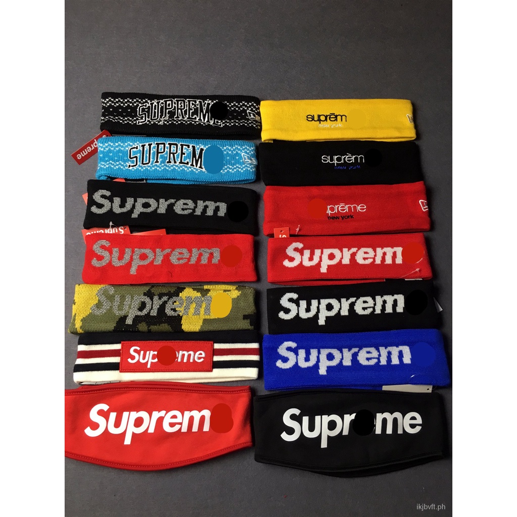 SUPREME 17FW BOX Reflective Headband Couple Hair Band Sports Yoga ...