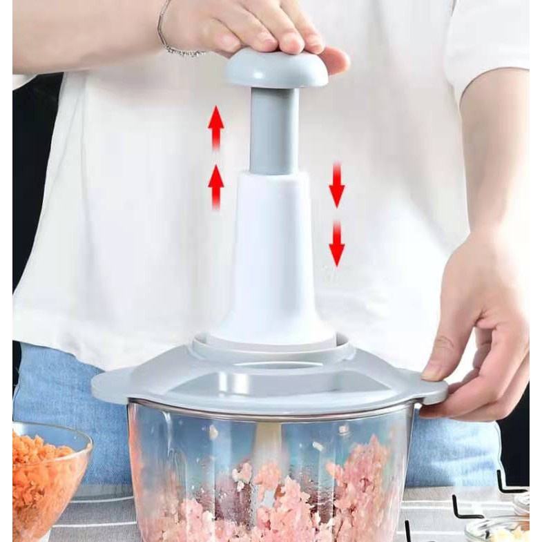 YYshop607 Manual Press Type Vegetable Blender Meat Mincer Processor ...