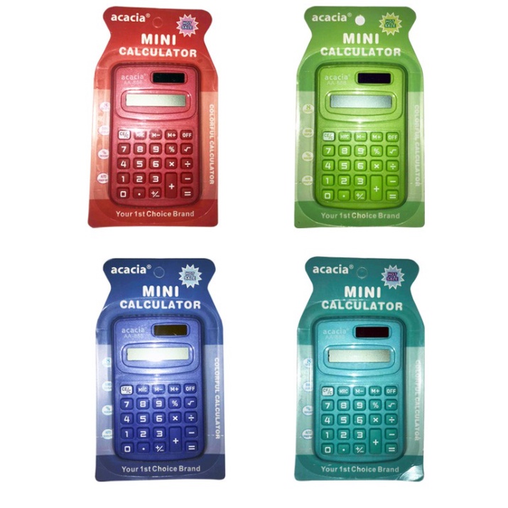 Acacia 8-Digit Pocket Mini Calculator Standard Office Supplies | Shopee ...