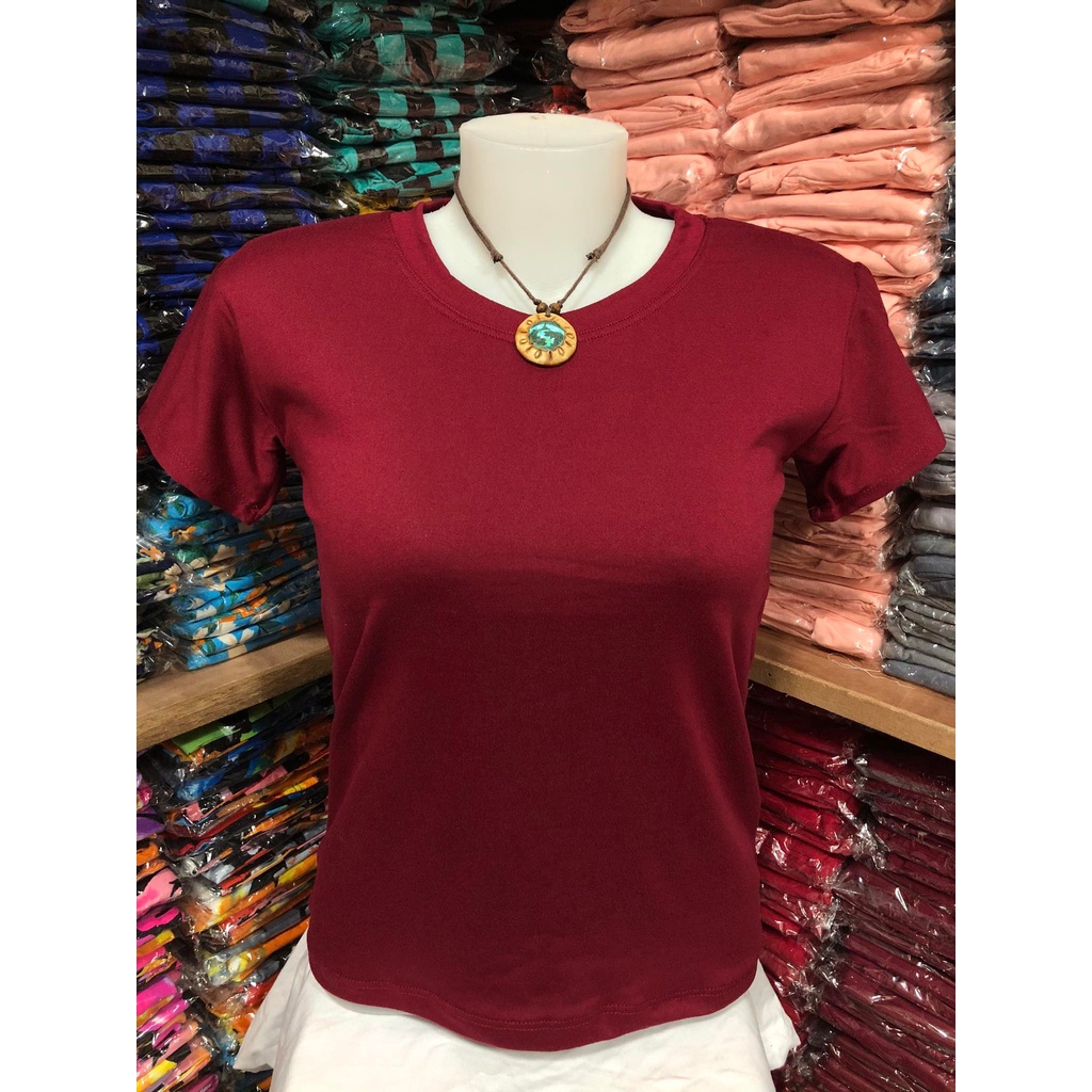 Women’s Basic Plain Round Neck T-shirt(Direct Supplier) | Shopee ...