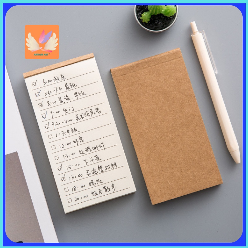ARThur Notes Kraft Paper Small Notebook Portable Mini Notepad Schedule ...