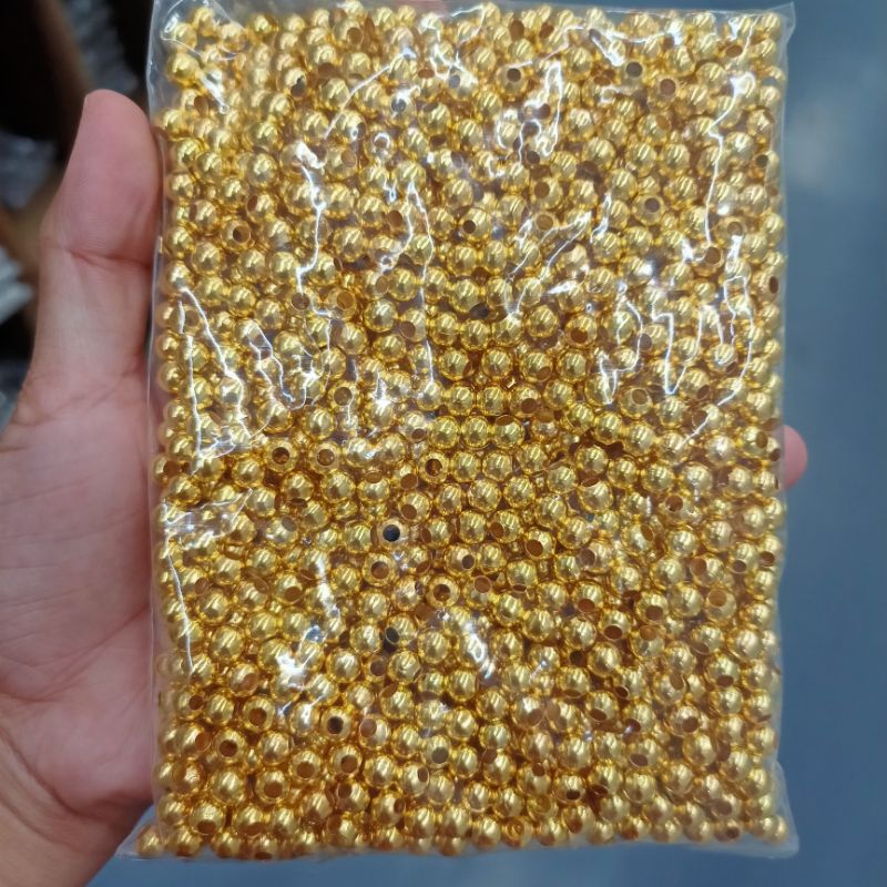 big pack metal balls gold spacer for jewelry 100g/500g | Shopee Philippines