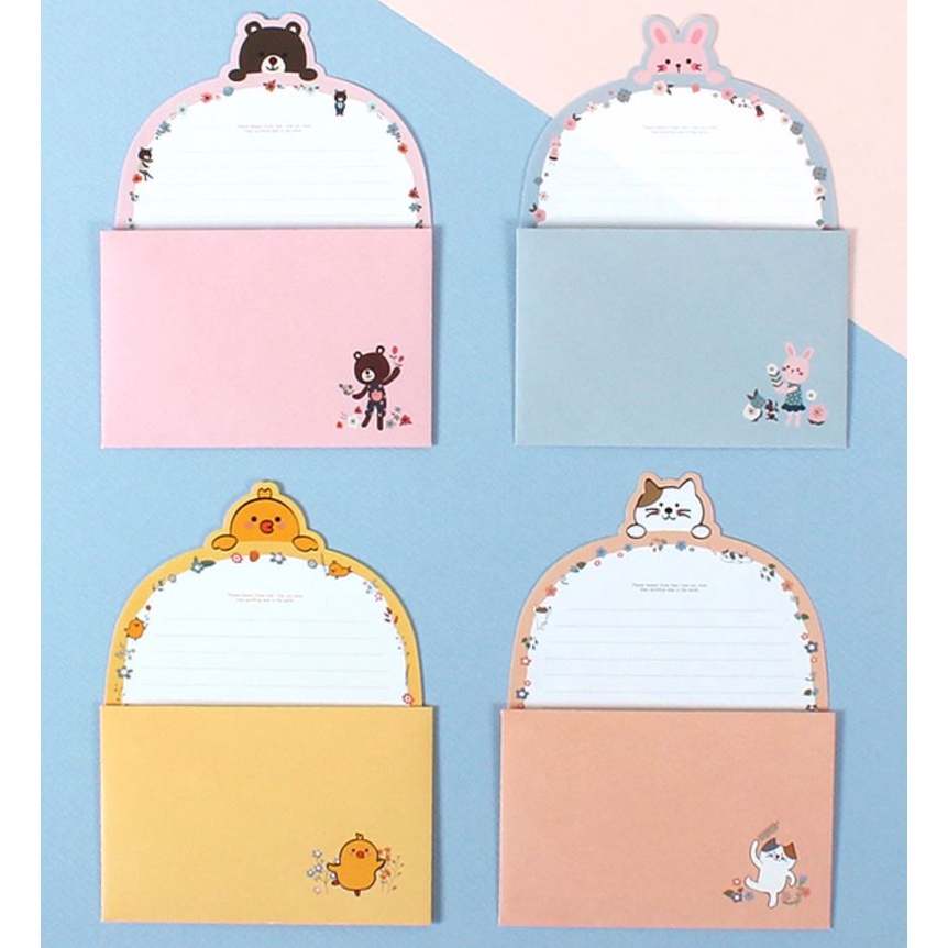 Vintage Korean Letter Paper Set Writing Paper with Envelopes Set ...