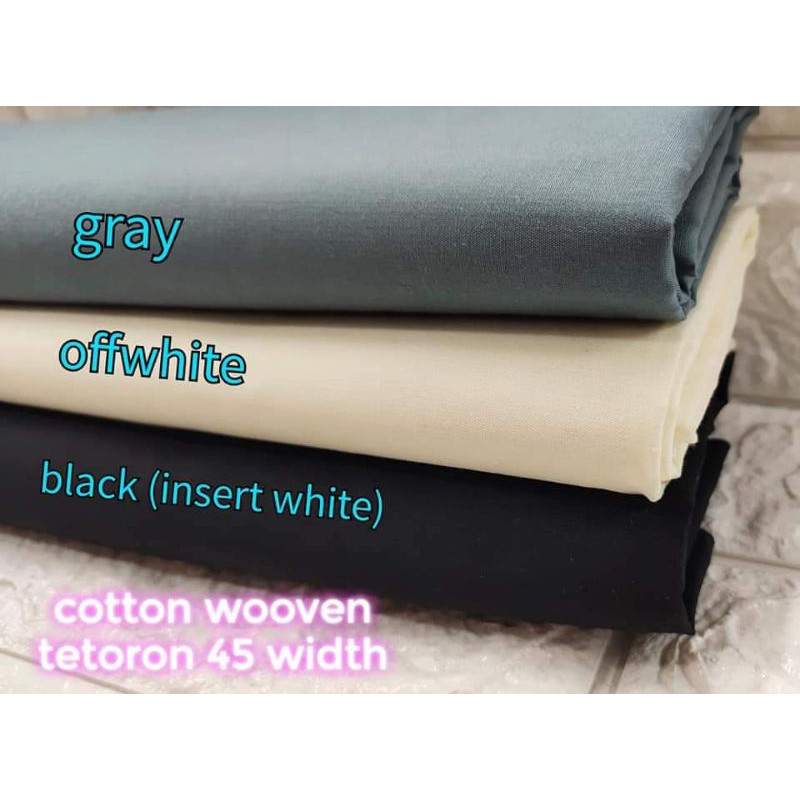 Plain Cotton Woven "Tetoron Fabric" 45 width | Shopee Philippines