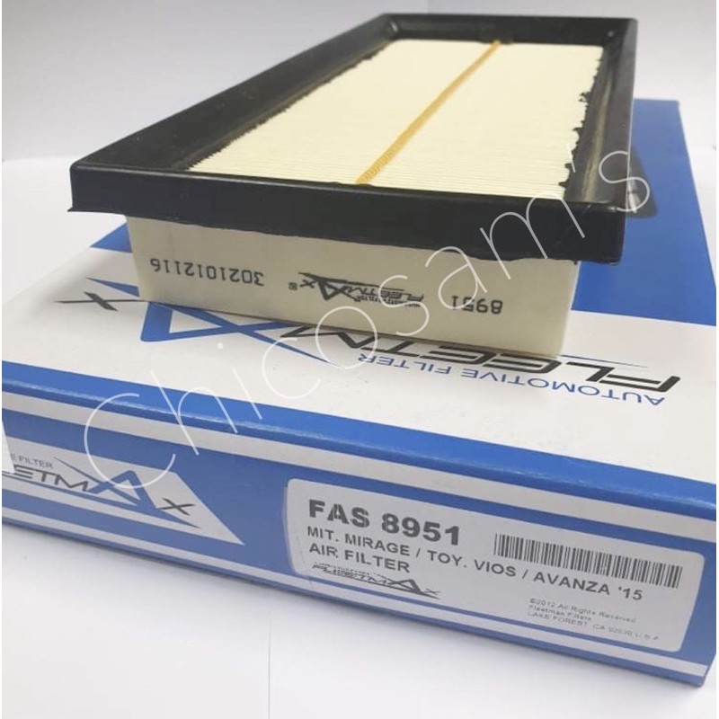 FLEETMAX Air Filter FAS8951 for Toyota Vios 2013-2022, Avanza 2015-2022 ...