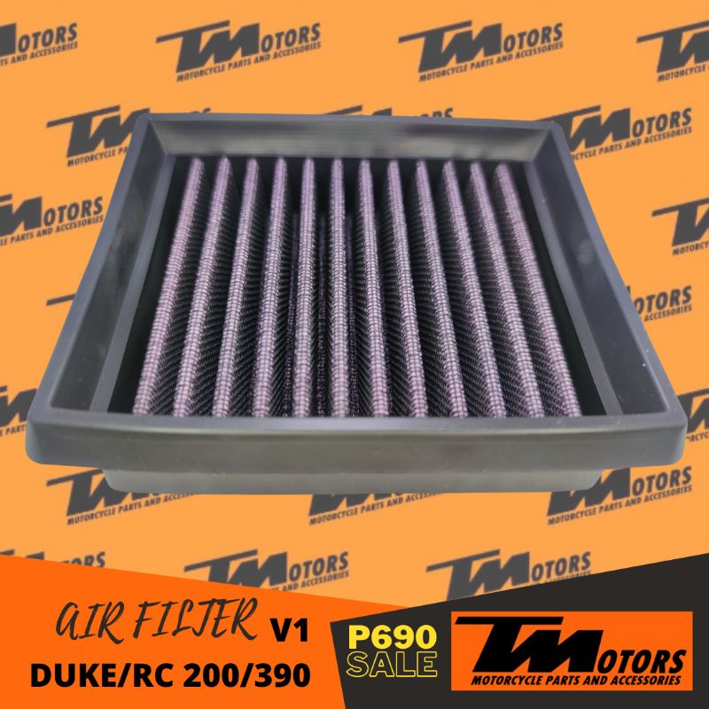 KTM Washable Air Filter for duke 200/390 v1 and RC 200/390 V1 High Flow ...