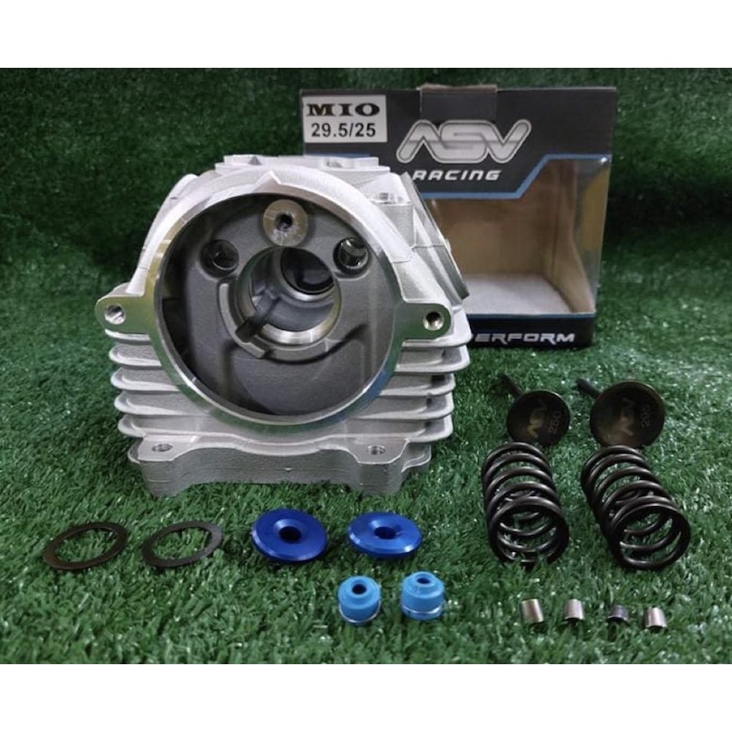 ASV Cylinder Head 2V and 61mm Steelbore For Mio Sporty/Soul Carb/ Fino ...