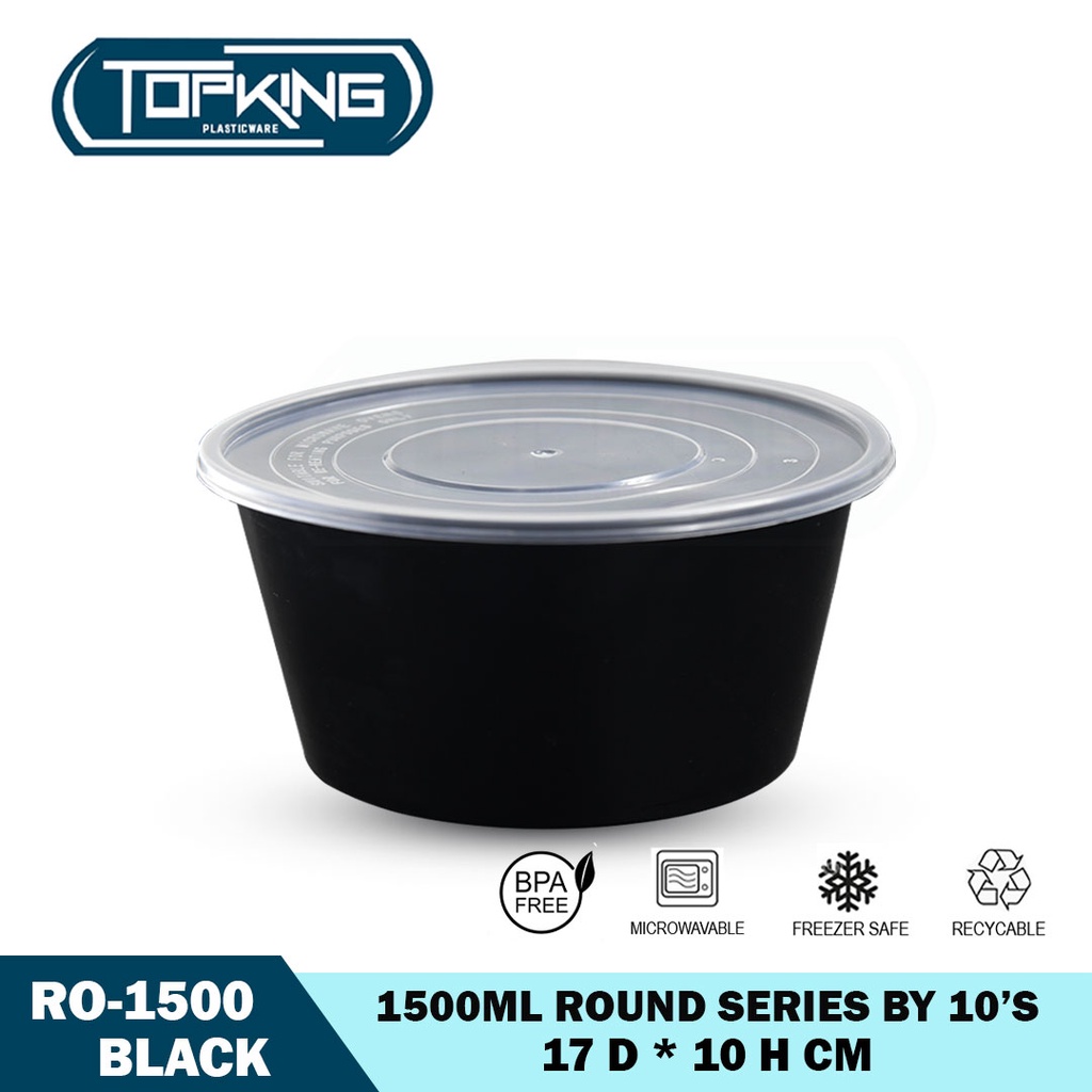 Ro-1500ml Microwavable Clear And Black Environmental Friendly Food ...
