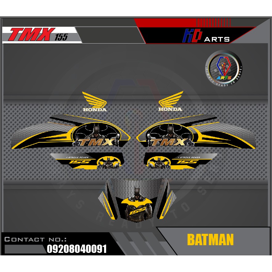 TMX 155 with Cowling "Batman" Decals | Shopee Philippines