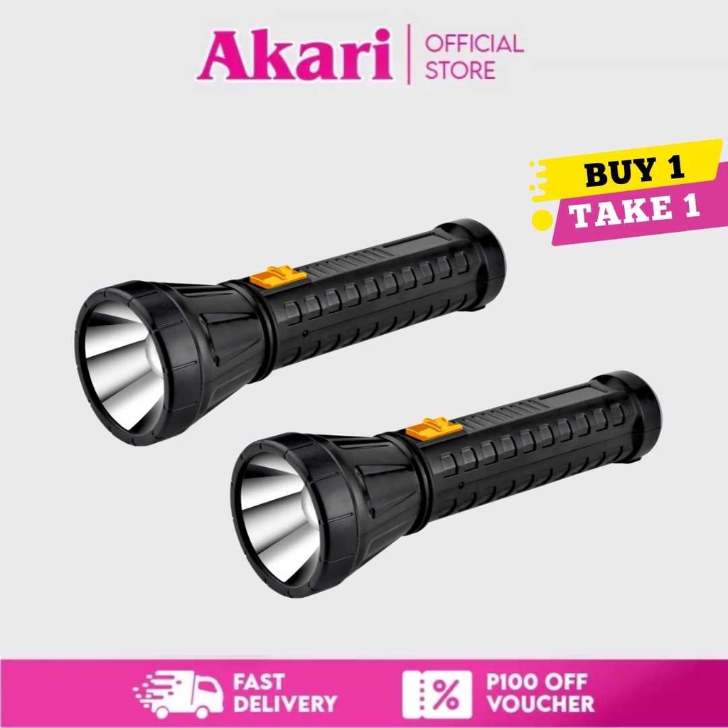 Akari Buy 1 Take 1 LED Rechargeable Flashlight (ARFL-8901) | Shopee ...