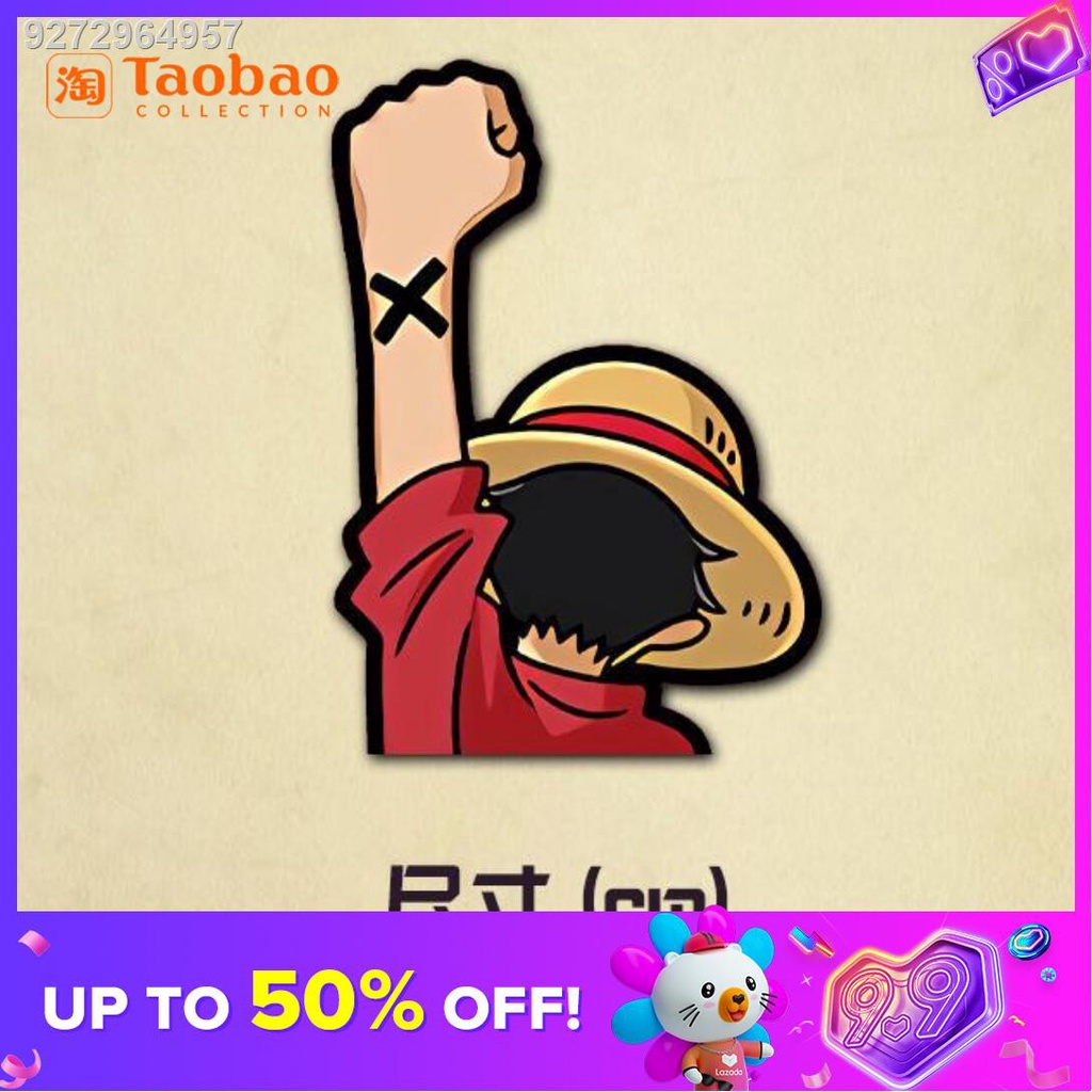 One Piece Car Stickers Cartoon Luffy Joba Sauron Back Rear Window Car ...