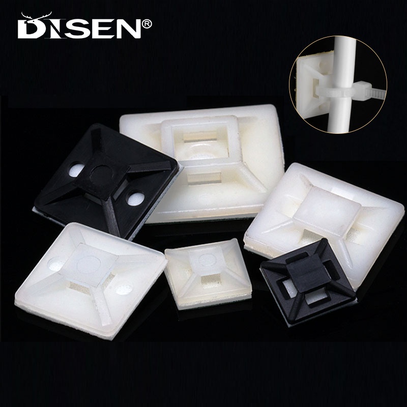 HS Type Cable Clamp Self Adhesive Cable Tie Holder Removable Wire Mount ...