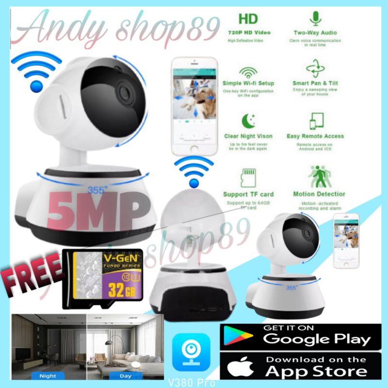 V380 Pro Mini Wireless Wifi Smart IP CCTV Camera (Warranty)* high ...