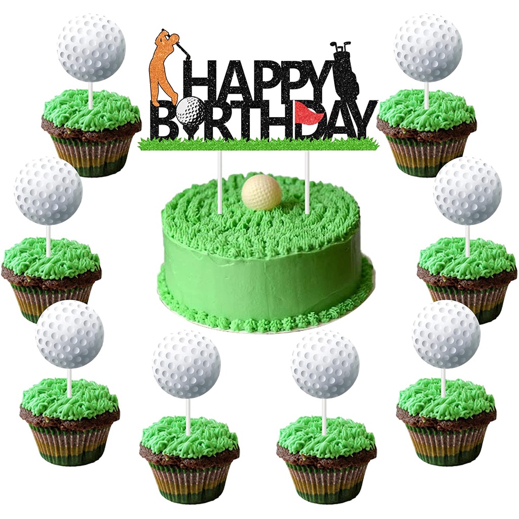 CHEEREVEAL Golf Cake Toppers Kit for Men--1, 13 Year-Old Boys Golf ...