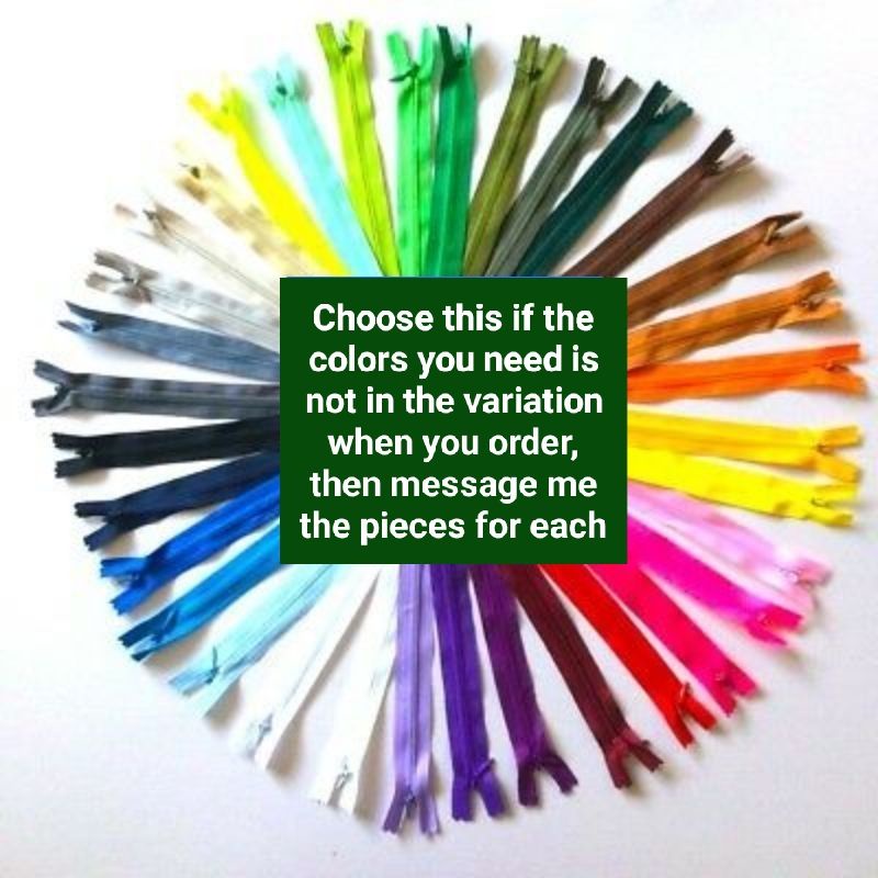 Magic Zipper / Invisible Zipper 18 INCHES ( White, Colored, Dep.Ed ...