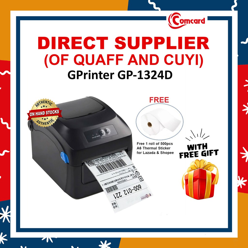 Gprinter Thermal Printer + One Free 100x150mm Sticker Shopee Waybill ...