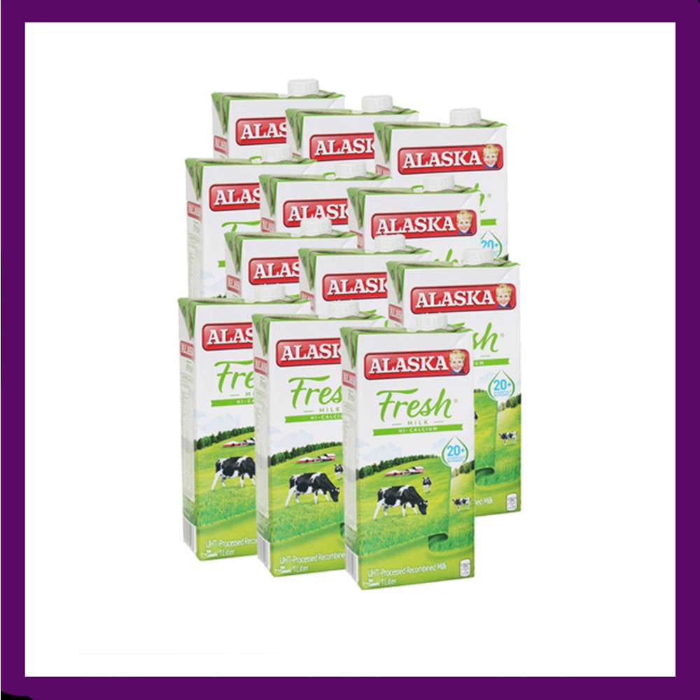 Alaska Fresh Milk 12 Pack (1L per pack) | Shopee Philippines