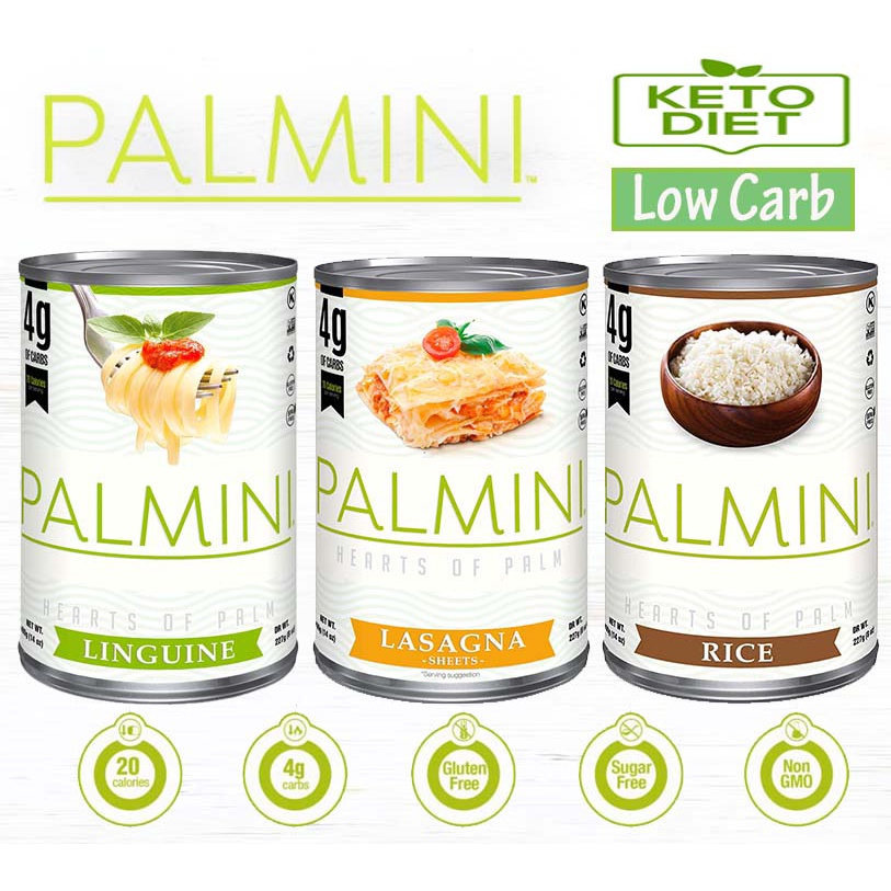 Palmini Hearts of Palm Low Carb of Rice, Lasagna & Linguine 4g Carbs ...