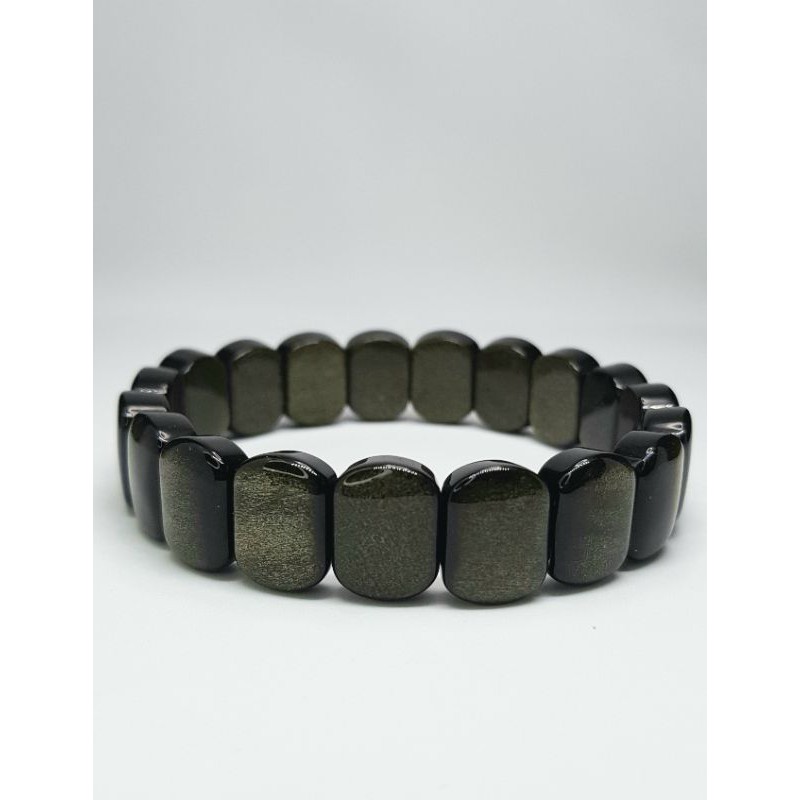 NATURAL GOLDEN OBSIDIAN BANGLE ( Stone of protection ) | Shopee Philippines