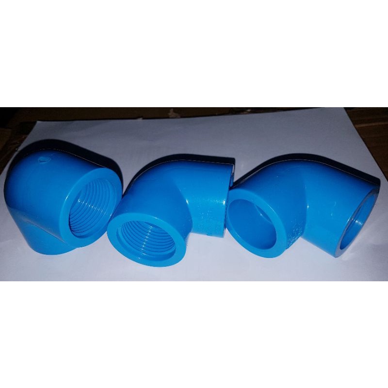 PVC BLUE TREADED ELBOW 90° 1/2"-1" | Shopee Philippines