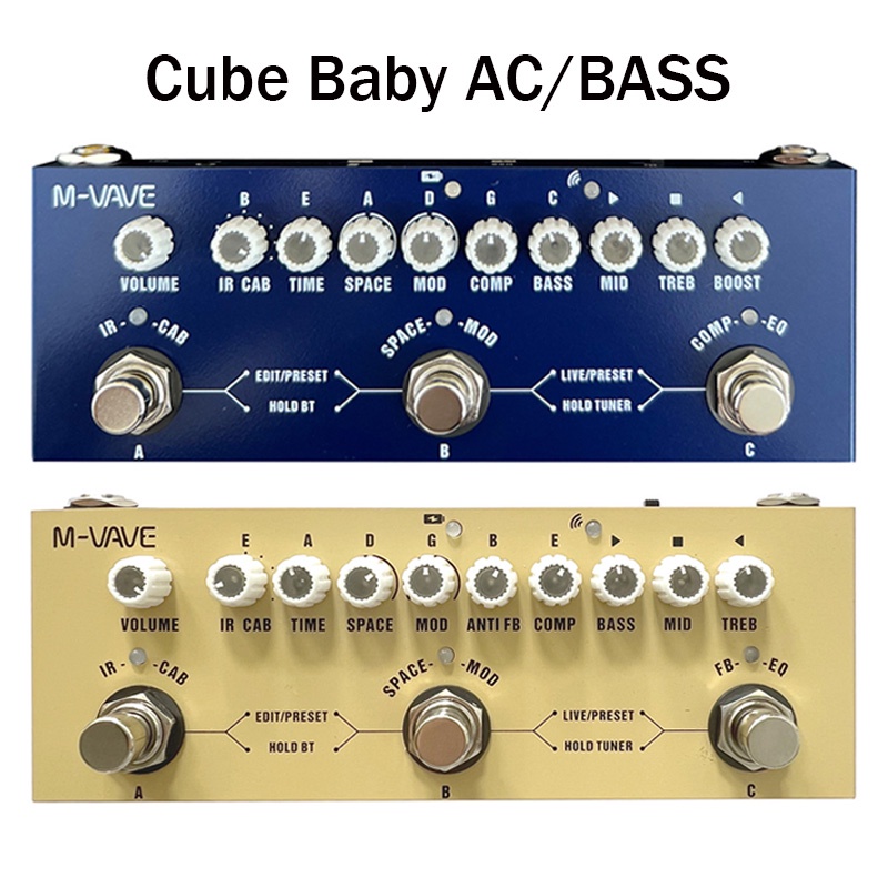 M-Wave Cube Baby Multi Effects Pedal Delay Chorus Phaser Effect Reverb ...