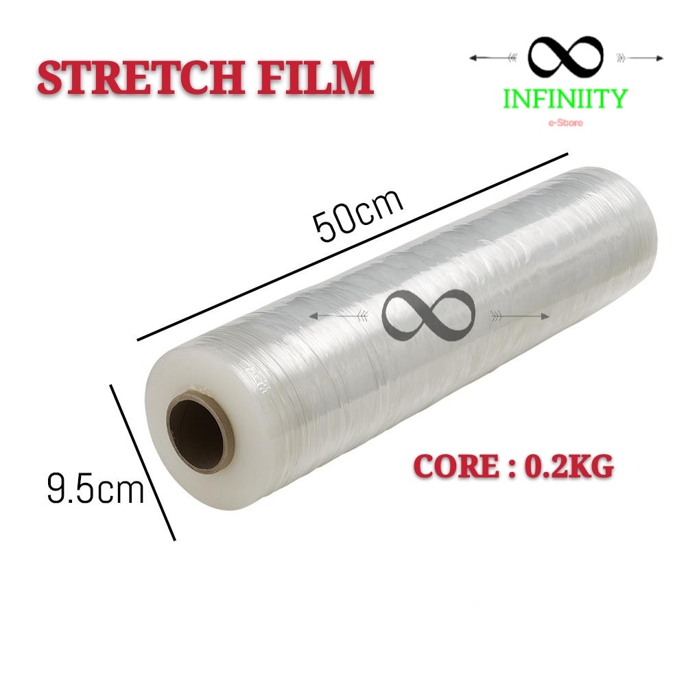 STRETCH FILM 2.2KG X 500MM TRANSPARENT (1 ROLL) | Shopee Philippines