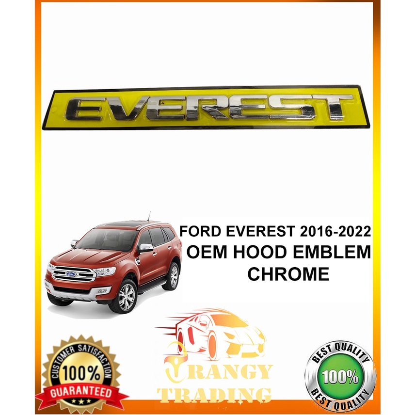 Ford Everest 2016 to 2022 OEM Hood Emblem Chrome with Sticker Guide ...