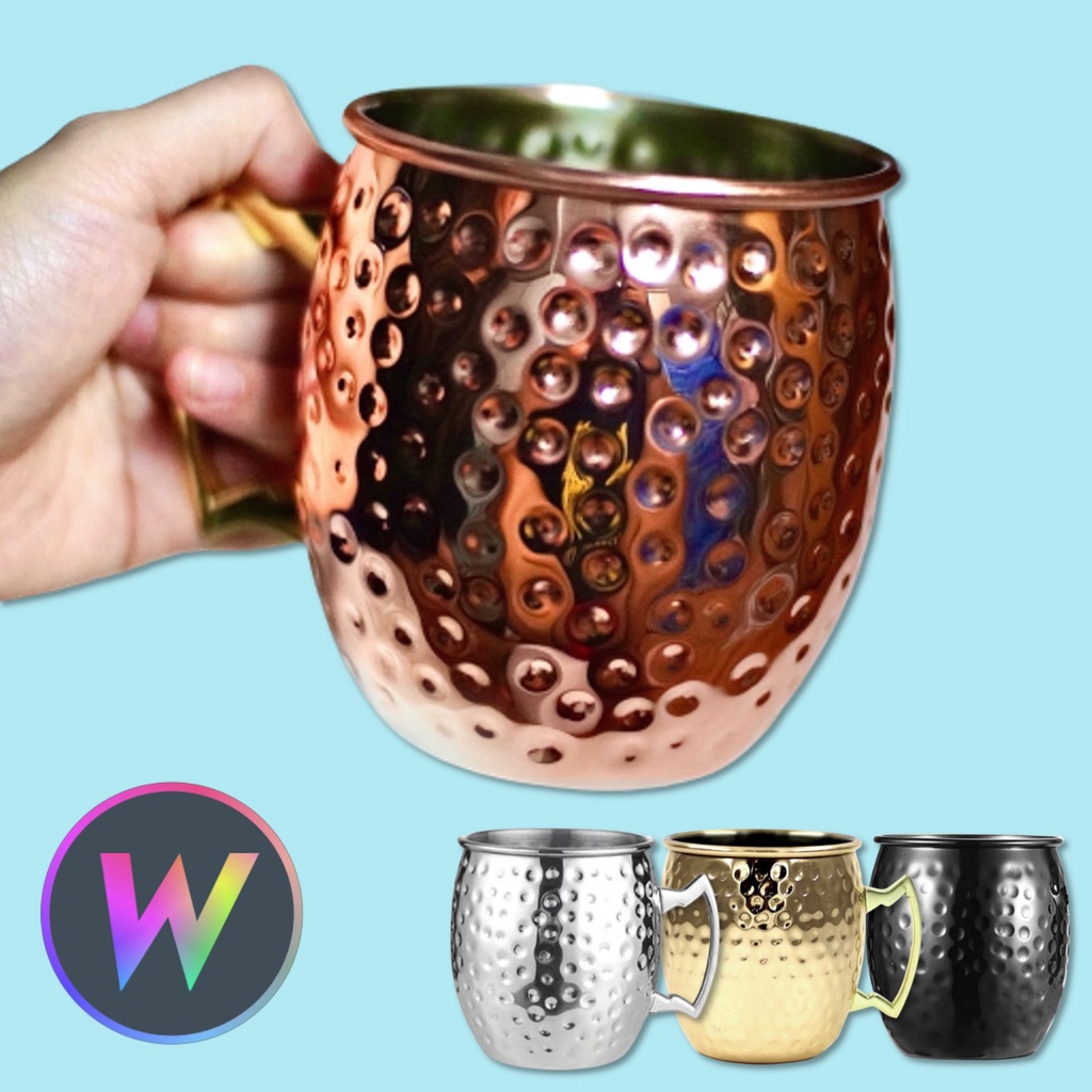 Moscow Mule Copper Mug Iced Coffee, Beer, Cocktail, Water Mug 16 oz ...