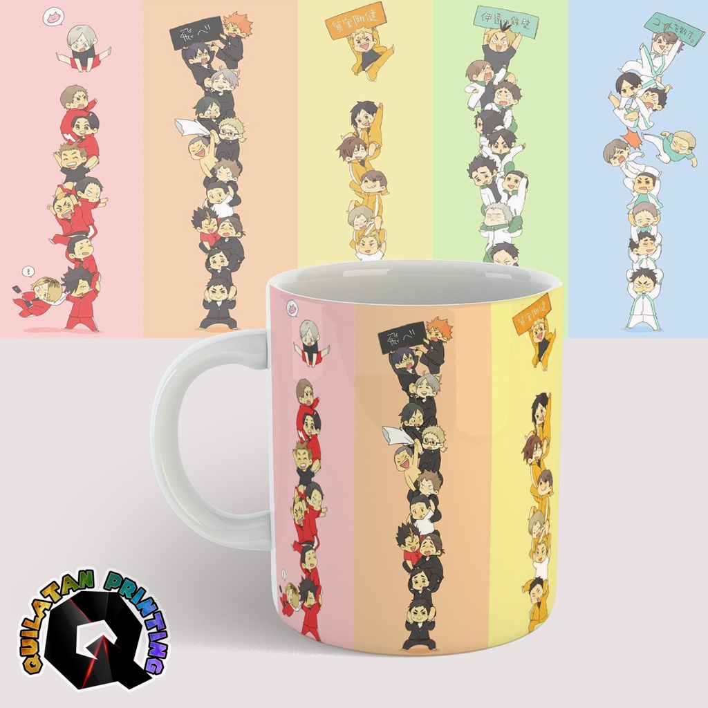 Anime Haikyuu Chibi Team Karasuno+Nekoma+Aoba Johsai+Date Tech+Johzenji ...