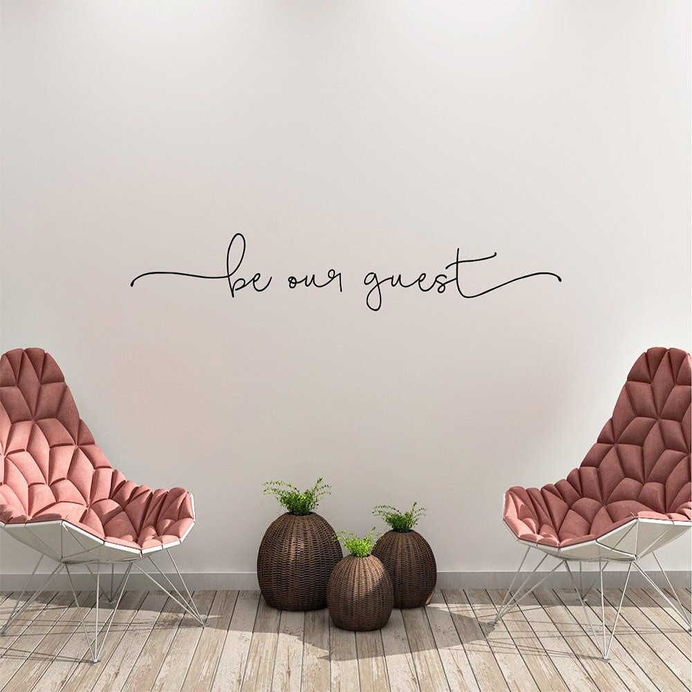 Removable be our guest Text Wall Sticker For Living Room Art Decals ...