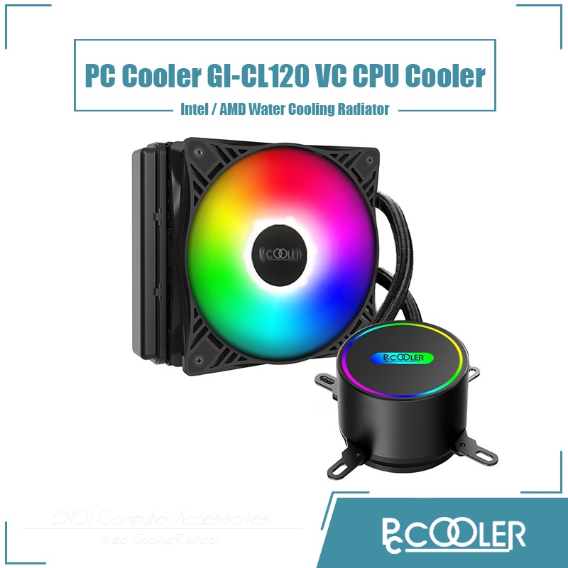 PC Cooler GI-CL120 VC RGB 180W Water Cooling Radiator 120mm PWM CPU ...